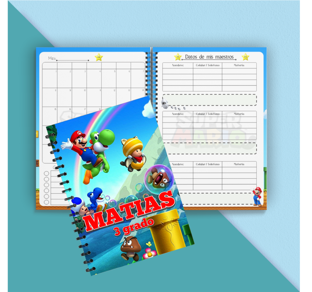 Agenda Escolar Mario Bros – Crear y Emprender