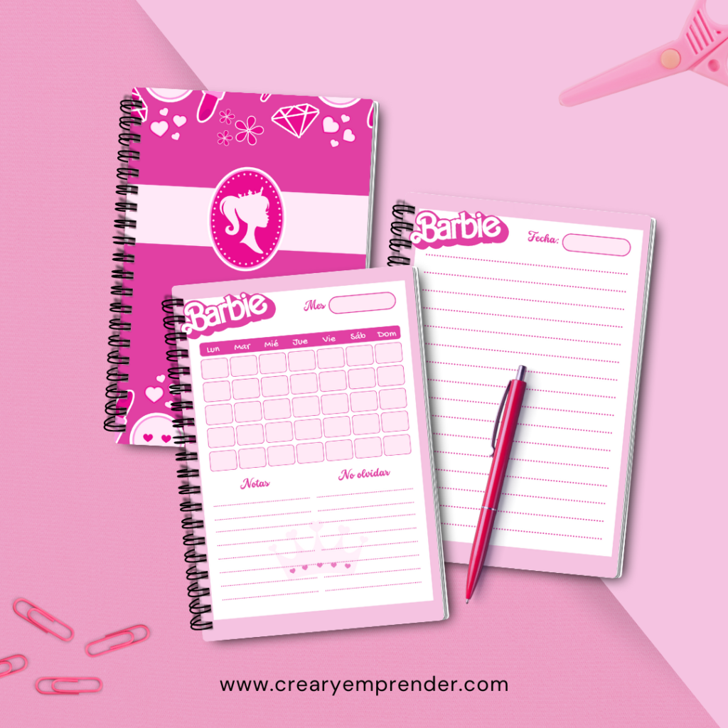 Descarga Gratis: Agenda Imprimible ¡Estilo Barbie! – Crear y Emprender